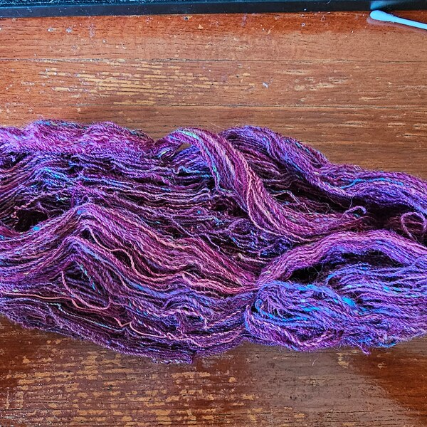 Red Panda. Handspun Art Yarn With Coils and Bobbles. 2ply Art Yarn ...