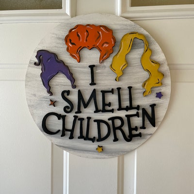 Hocus Pocus Door Hanger I Smell Children Door Hanger - Etsy