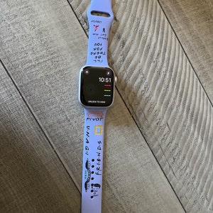 Apple Watch Friends Inspired Custom Silicone Band - Etsy