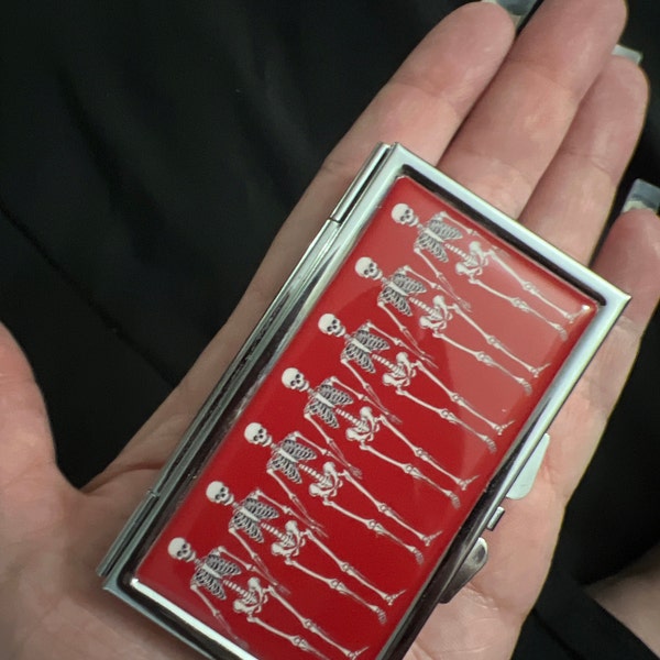 Skeleton Pill Case, 7 Day Pill Case, 7 Sections, Pill Box, Pill Case ...