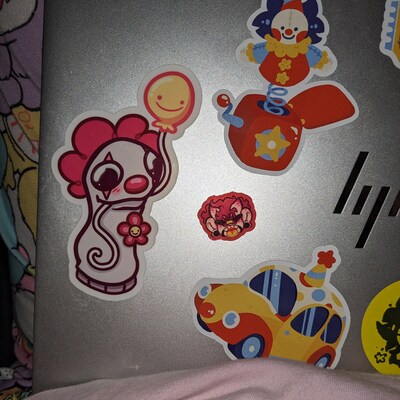 Scarily Supportive Frogs Sticker Sheet waterproof Frogs With Teeth and ...