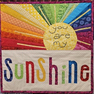 Rainbow Sunset Mug Rug - Etsy