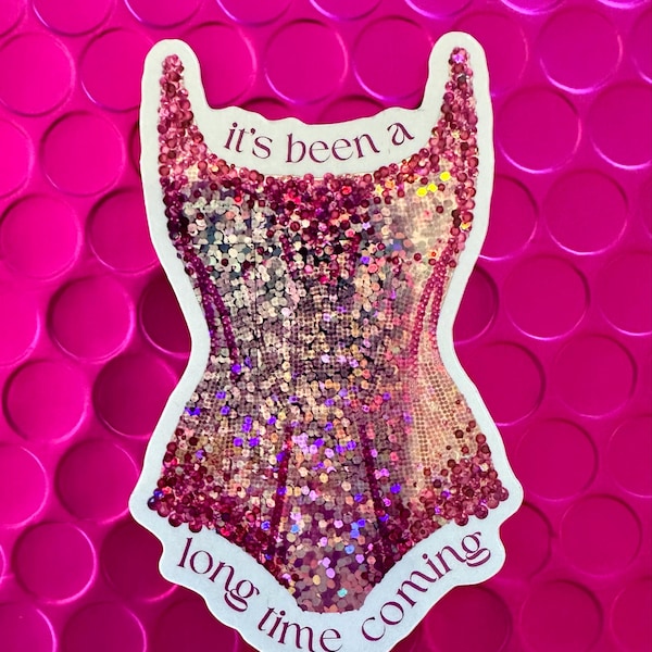 Pink Eras Glitter Bodysuit Tour Sticker - Etsy