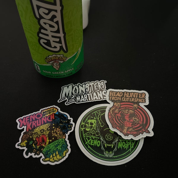 Xeno Krunch Cereal Vinyl Sticker, Horror Decals, Aliens Sticker ...