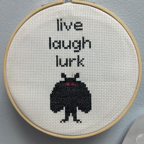Live, Laugh, Toaster Bath Stitch, Completed Cross Stitch, Snarky Stitch ...