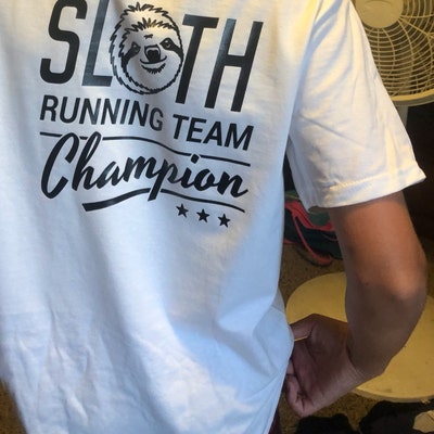 SVG Sloth Svg Funny Svg Sloth Running Team Champion Svg Heat Transfer ...