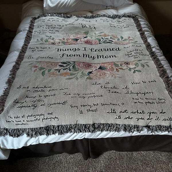 Handwriting Gift | Letter Blanket | Farewell Gift Custom Throw Blanket ...