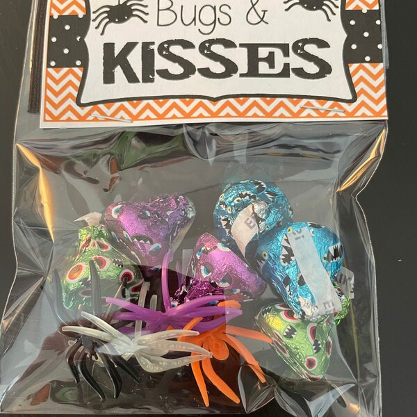 Bugs & Kisses Gift Tags Bag Toppers. Instant Digital Download ...