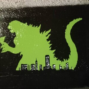 Godzilla Round , Vinyl Decal, Permanent/removable, Kaiju, Holographic ...