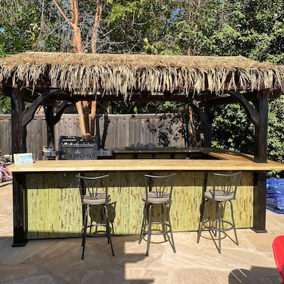 1 Lampac Bamboo Matting Roll Wall Covering Grt 4 Tiki Thatch Bar - Etsy