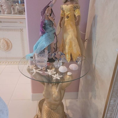 Side Coffee Table Mermaid Bright Gold - Etsy