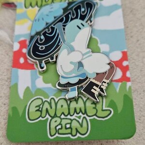 Blue Mushroom Ghost Enamel Pin 1.5in - Etsy