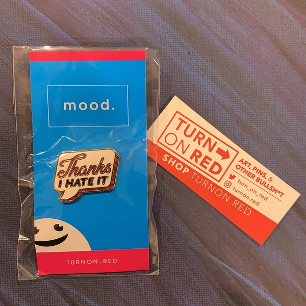 Thanks I Hate It | Enamel Pin - Etsy