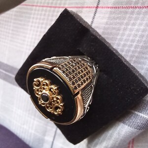 Sterling Silver Amber Men Ring Vintage Man Ring With Amber - Etsy