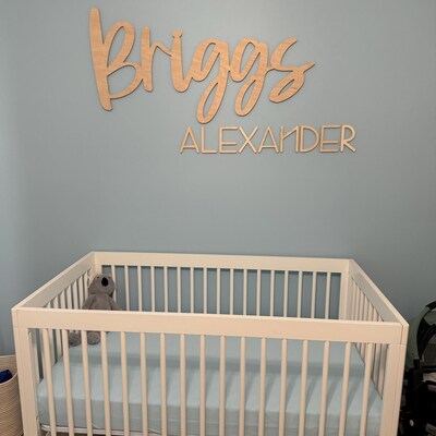 Custom Wood Baby Name Sign Letter Wall Art Kids Room Art Wall Art for ...