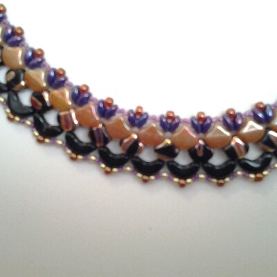 Dantel Necklace beading Tutorial Ginko Arcos Par Puca Superduo and Seed ...