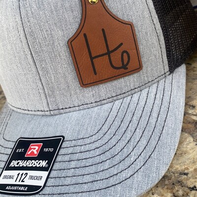 Your Custom Brand Leather Ear Tag Trucker Hat Personalized With Your ...