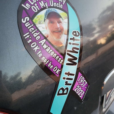 Personalized Opioid and Overdose Awareness Ribbon Magnet Add - Etsy