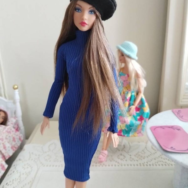 Halter Neck Dolls Prom Dress. 12inch Doll Dress Wedding Dress With Veil ...