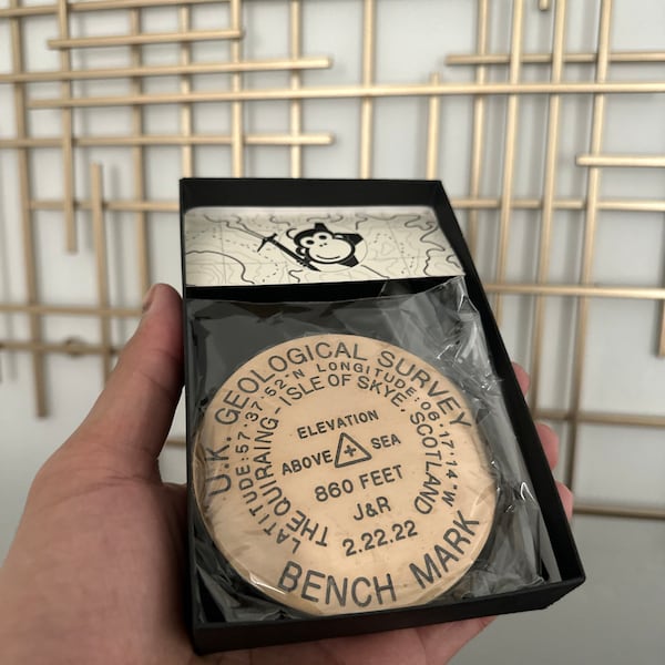 Brass Engraved Benchmark - Etsy