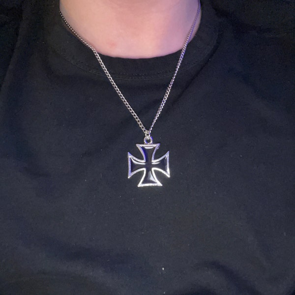 Maltese Cross Knights of Malta Templar Cross Black With Silver Finish ...