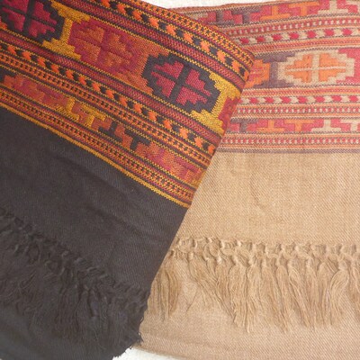 Indian Reversible Kullu Decor Shawl, Best Gift for Mom Dad Meditation ...