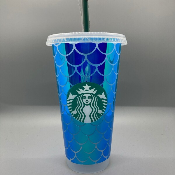Seamless Full Wrap Mermaid Scales for Starbucks, Mermaid Starbucks Cold ...