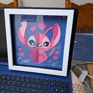 Stitch 2 Paper Cut Light Box Template Files, Shadow Box, 3D Papercut ...