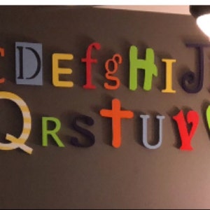 Alphabet Wooden Letters for Nursery ABC Sign, Alphabet Letters Set ...