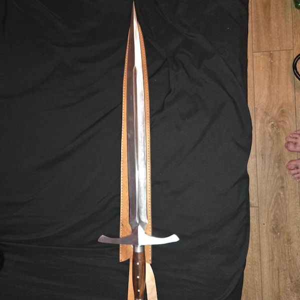 Handmade Custom Sword ,vikngs Sword ,steel D2 , With Leather Sheath - Etsy