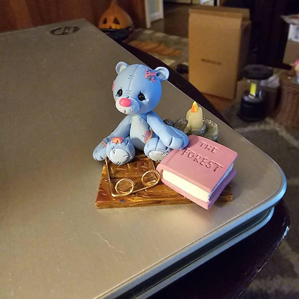 Hippopotamus W/ Baby Chicks- Polymer Clay Hippo Figurine - Sculpted ...