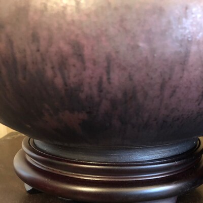 Dark Red Mahogany Porcelain Vase Stand - Etsy