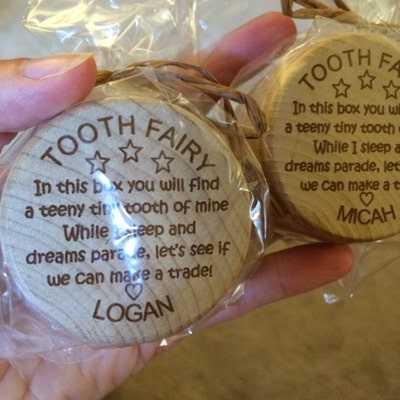 Tooth Fairy Box Custom Wood Engraved With Tooth Fairy Poem Alternate ...
