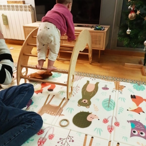 Montessori Furniture, Climbing Arch, Wooden Play Gym, Kids Climber ...