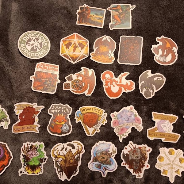 D&D Vinyl Stickers, Dungeons-dragons Game Random Pack, 10-100 Pcs ...