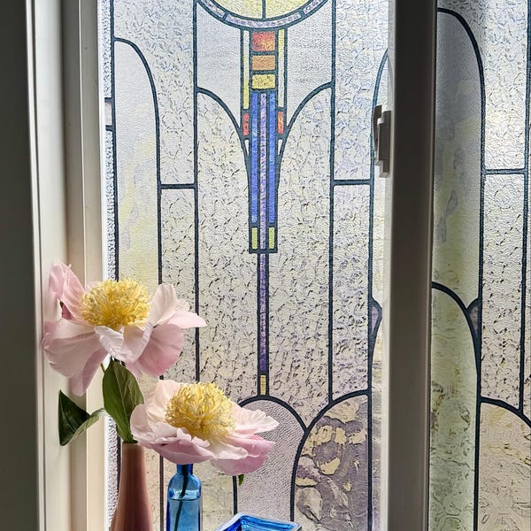 Customized Window Stained Glass Round Window Films Privacy Static Cling ...
