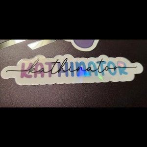 Personalized Name Sticker, Custom Name Sticker, Gradient Color Name ...