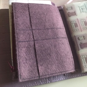 Custom Size Traveler's Notebook Wallet Insert Felt Zip up Wallet Card ...