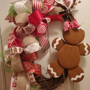 Gingerbread Wreath Attachment Tutorial, No Sew PDF Pattern, DIY ...