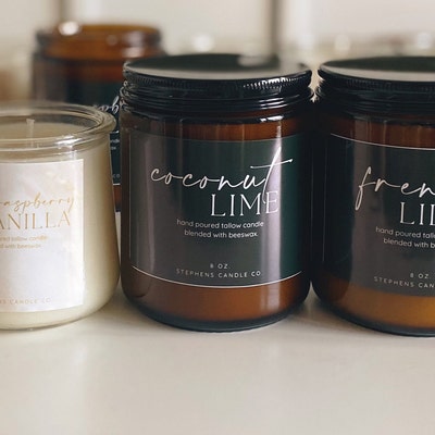 Custom Candle Labels Personalized Candle Label Create Your - Etsy