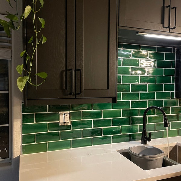 3-1/4"x8" Handmade, Artisan, Ceramic, Subway Tiles - Multiple Colors - Etsy