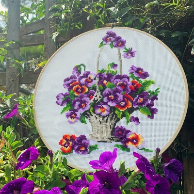 Forget-me-nots Cross Stitch Patterns, Bouquet Cross Stitch Patterns, Flowers Cross Stitch ...