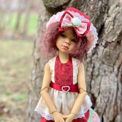 Pink Crepe Organza Apron Set 4 Kaye Wiggs Liz Frost 18 MSD N Similar - Etsy