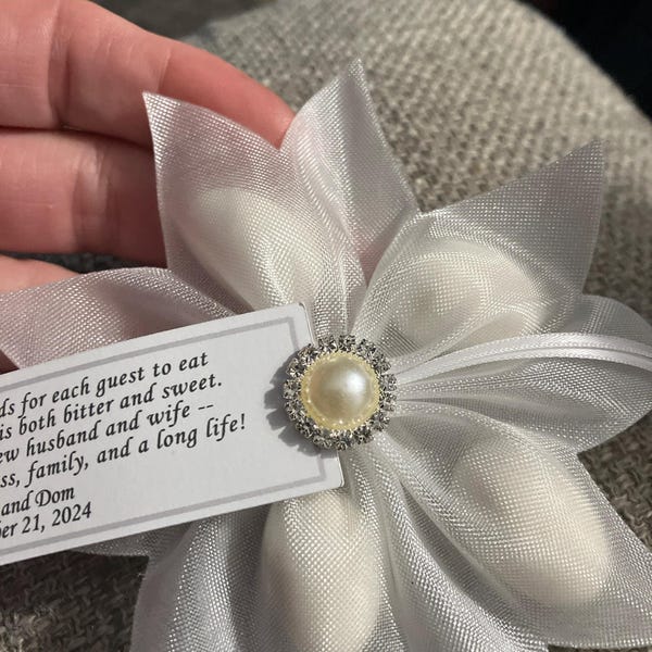 Jordan Almond Wedding Bridal Shower Favor Tag 2.5 Inch Italian ...