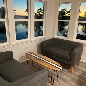 Surfboard Desk Stain and Stripes - Etsy