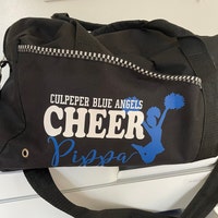 Personalized Cheer Bag, Cheerleader Bag, Custom Duffle Bag, Black ...