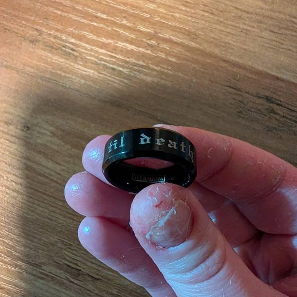Black Titanium Band, Wedding Ring, Titanium Wedding Band, Anniversary ...