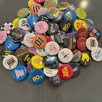 Retirement Party Favor Pins Set of 12 Retired Buttons 1 or 1.5 Pin Back ...