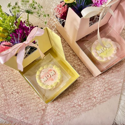 5 Sets Cake Flower Gift Boxes With 5 Pcs Small Clear Cake Boxes,for ...