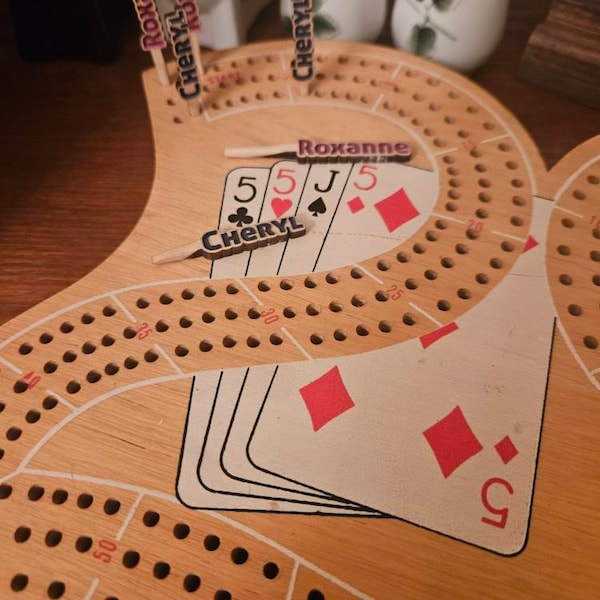 Nautical Themed 3 Track Cribbage Board With a Lighthouse and Ship on ...